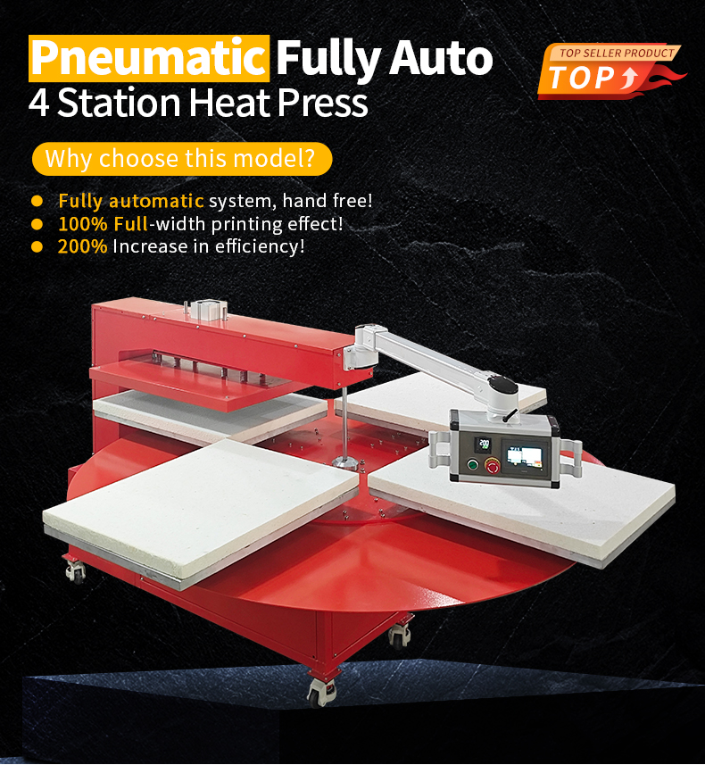 AIDARY 4 Stations Automatic Heat Transfer Press Machine for DTF ...