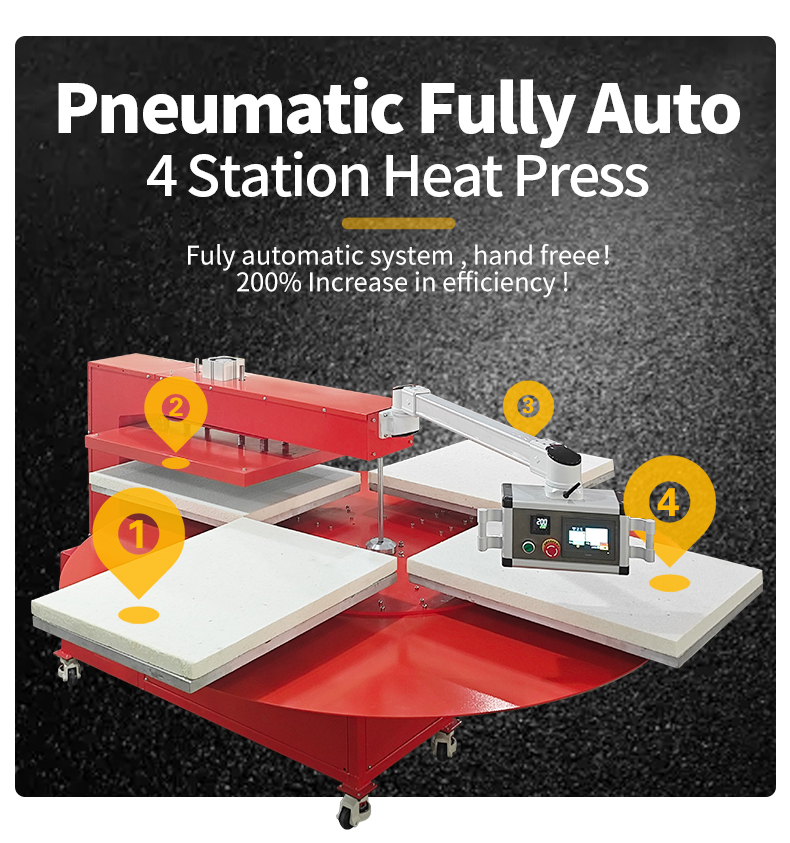 AIDARY 4 Stations Automatic Heat Transfer Press Machine for DTF ...