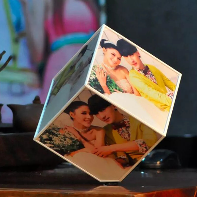 10x10cm Cube Pictures Frame with LED light - Buy 10x10cm Cube Pictures ...