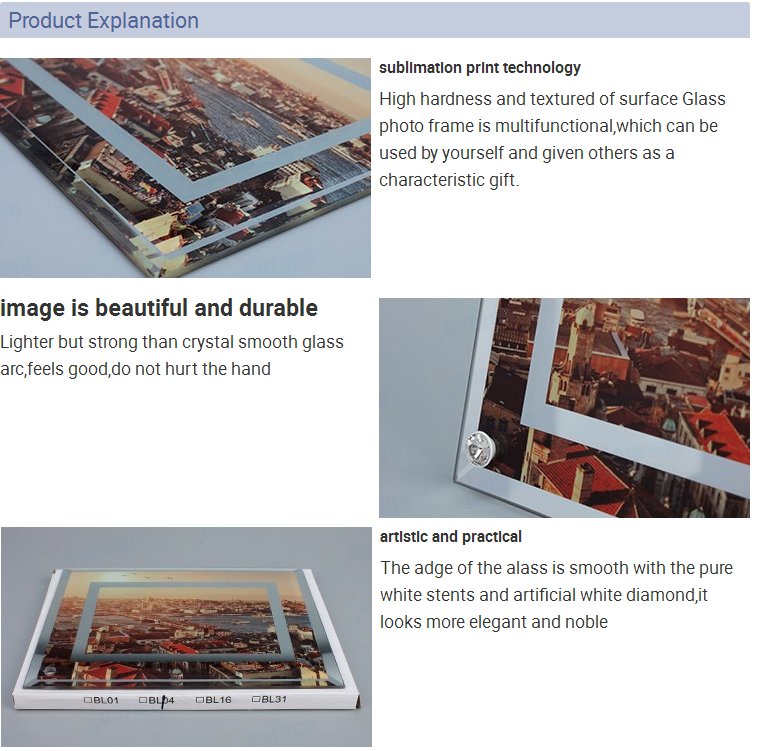 Sublimation 8" Double Side Glass Mirror Frame - Buy Sublimation 8 ...